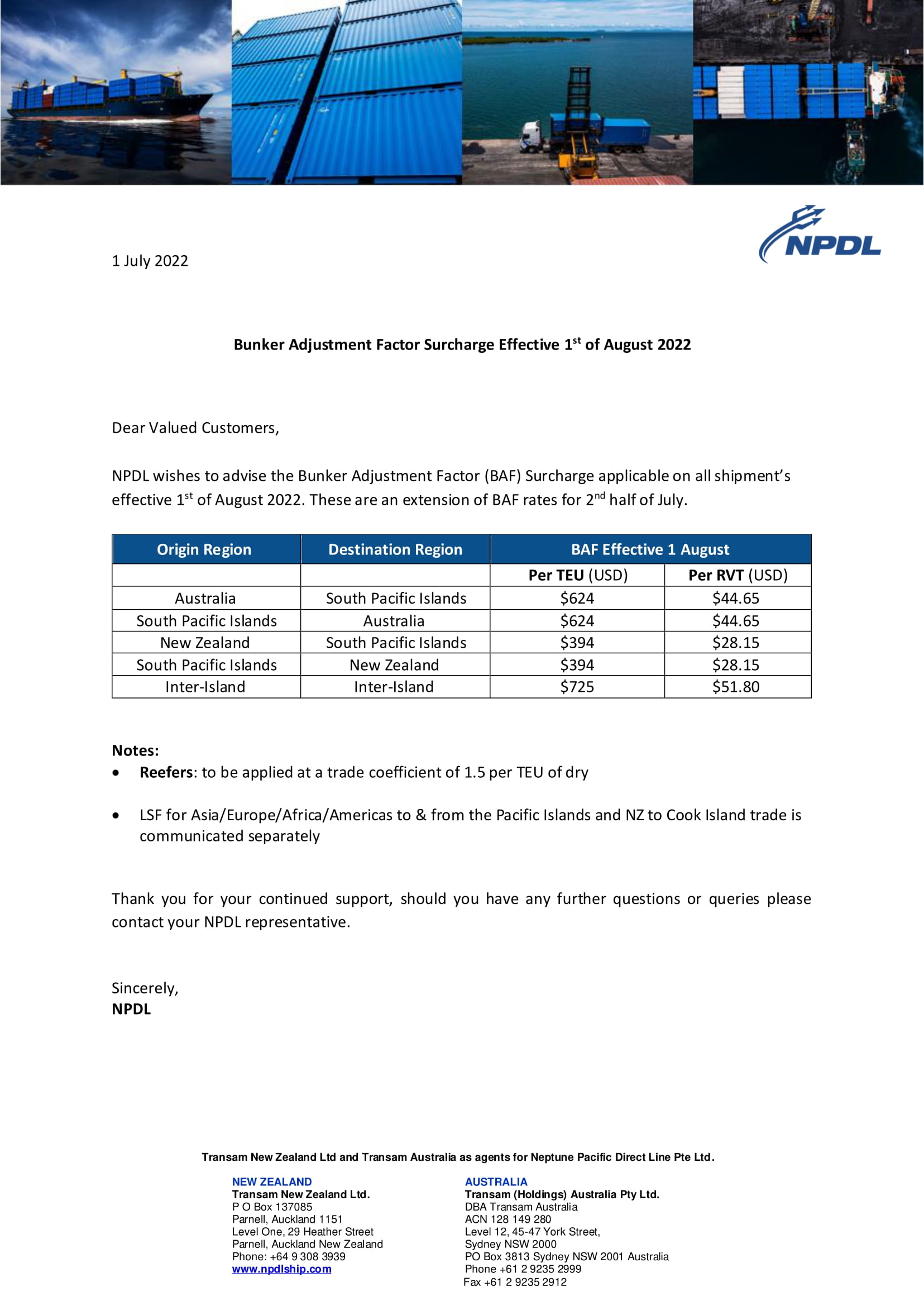 Bunker-Adjustment-Factor-Surcharge-Effective-1-August-2022 – Cosmos ...